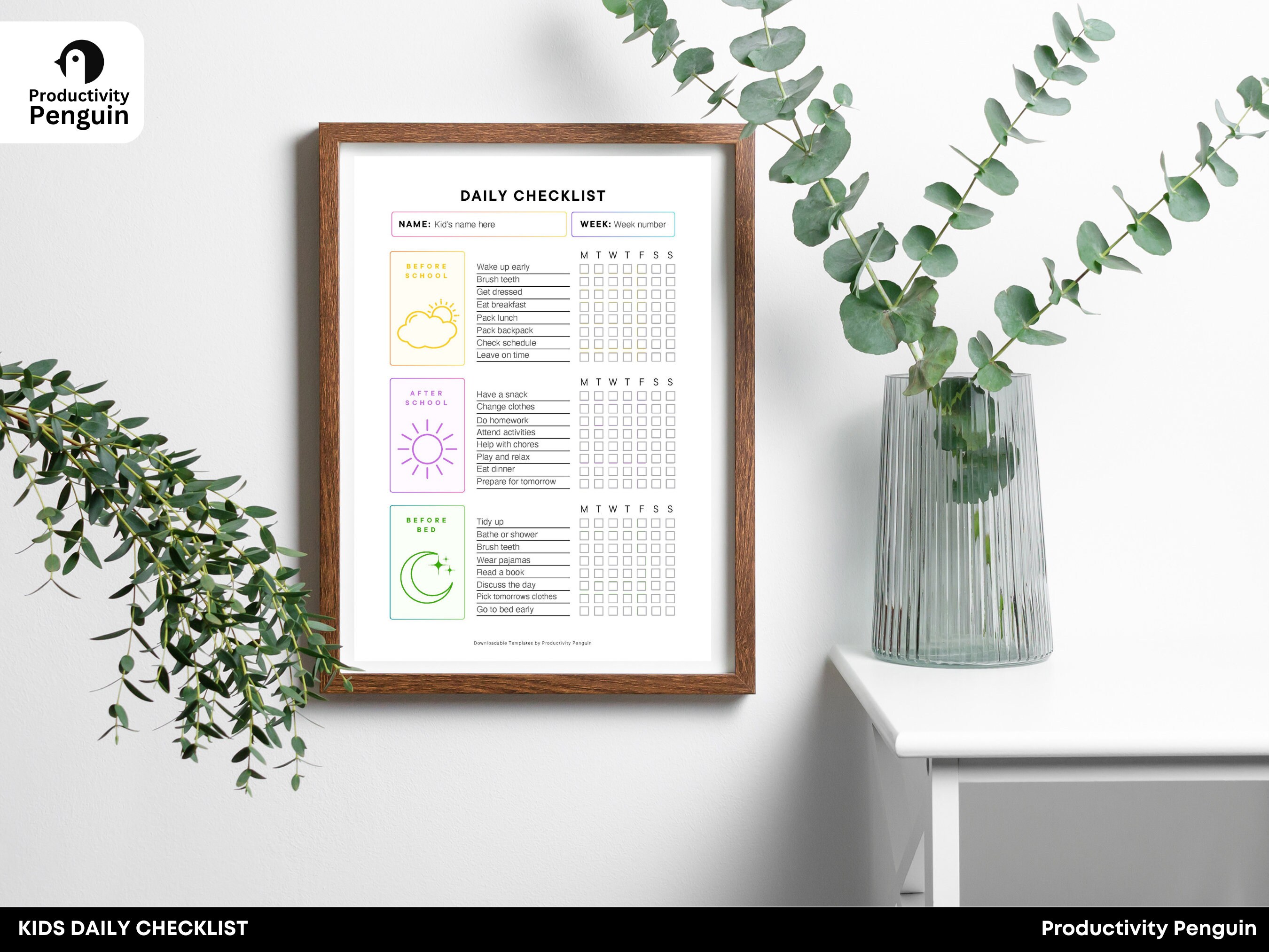 Printable Kids Checklist PDF, Editable Children’s To-do List, Fun Chore ...