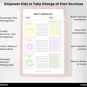 Printable Kids Checklist PDF, Editable Children’s To-do List, Fun Chore ...