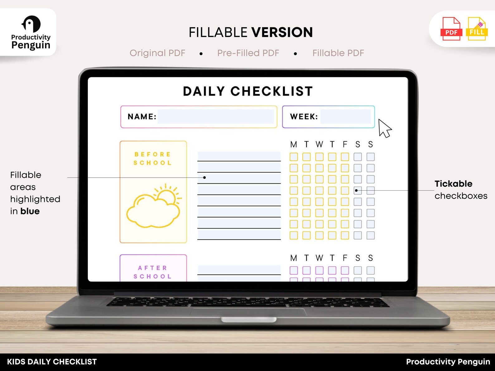 Printable Kids Checklist PDF, Editable Children’s To-do List, Fun Chore ...