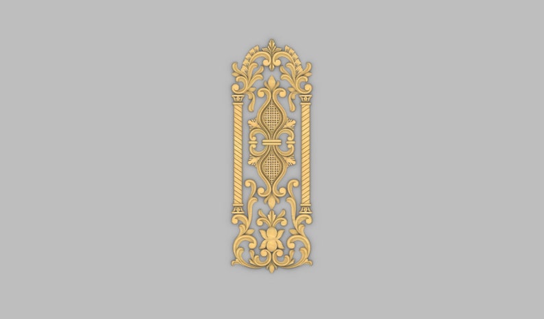 Carved Door Panel 3d STL Model for CNC Machine, 3d Designs, CNC Files ...