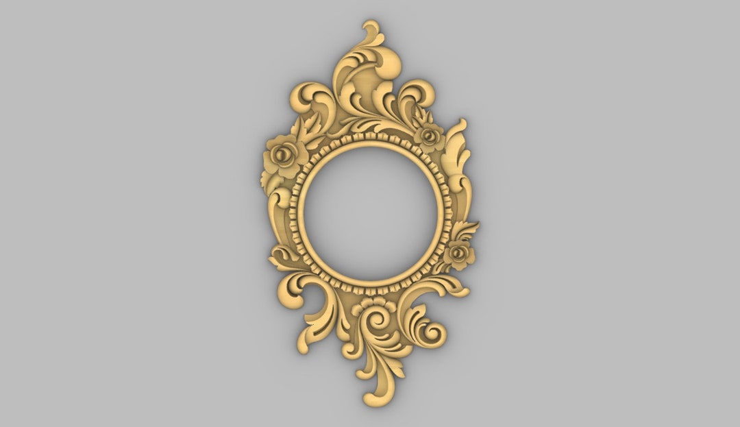 Carved Clock Frame 3d STL Model for CNC Machine, 3d Designs, CNC Files ...