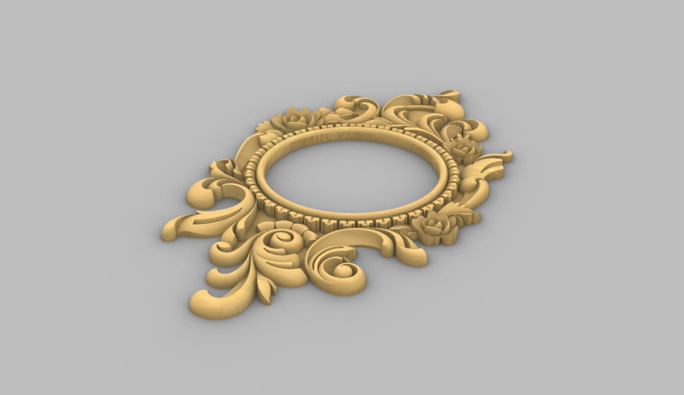 Carved Clock Frame 3d STL Model for CNC Machine, 3d Designs, CNC Files ...