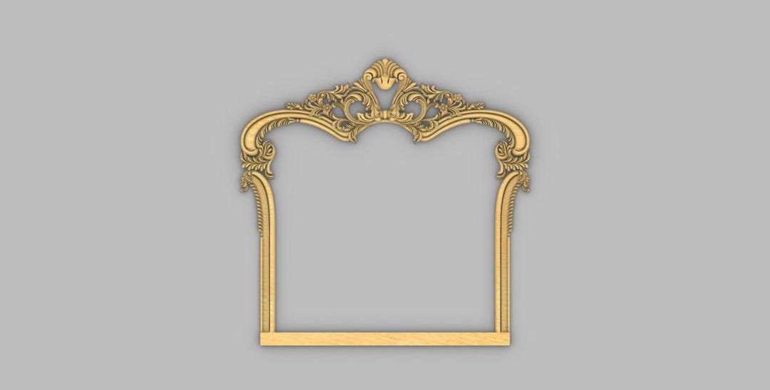 Carved Mirror Frame 3d STL Model for CNC Machine, 3d Designs, CNC Files ...