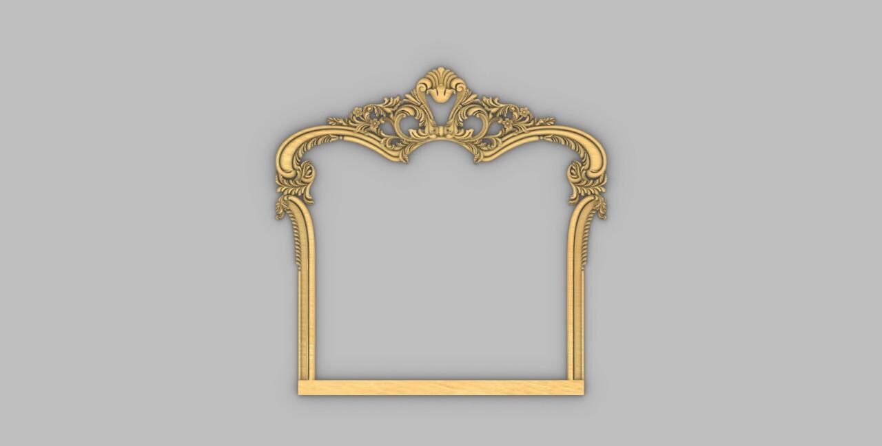 Carved Mirror Frame 3d STL Model for CNC Machine, 3d Designs, CNC Files ...
