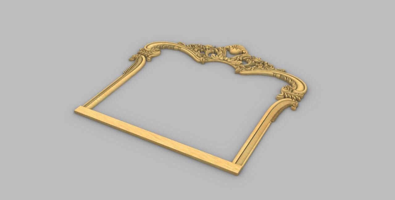 Carved Mirror Frame 3d STL Model for CNC Machine, 3d Designs, CNC Files ...