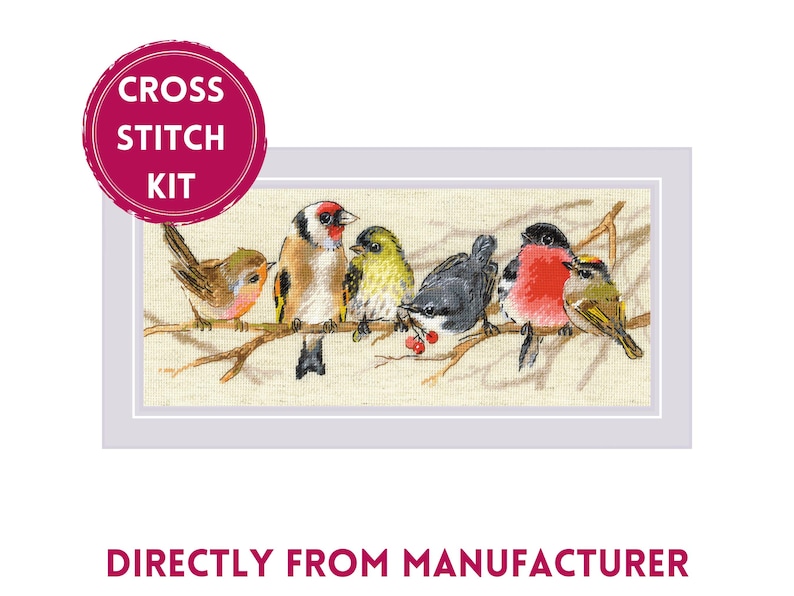 RIOLIS Counted Cross Stitch Kit 2250 Birds on the Branch, Embroidery ...