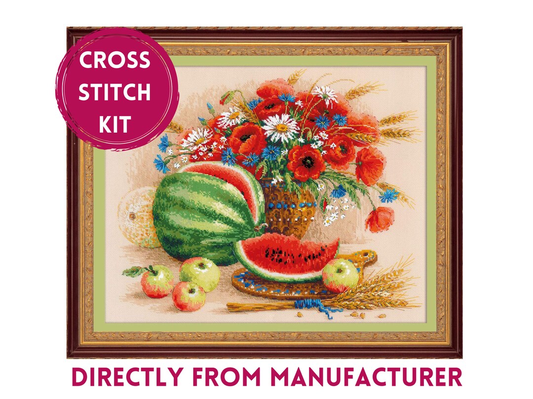 RIOLIS PREMIUM Counted Cross Stitch Kit 100/060 Still Life With ...