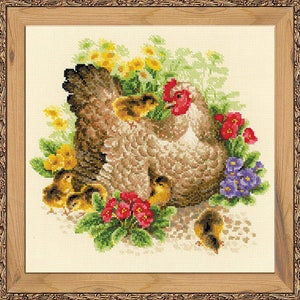 Chicken Cross Stitch - Etsy