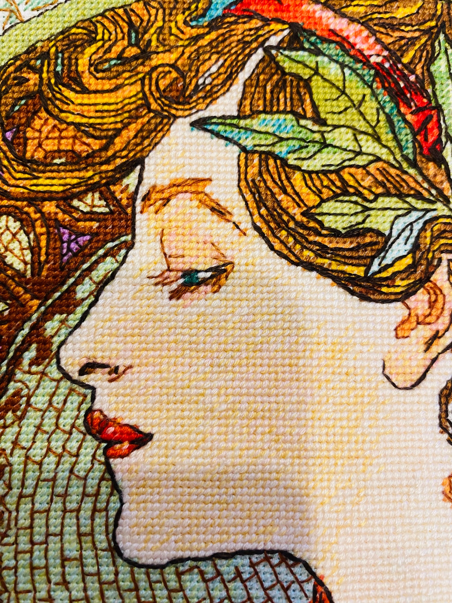 RIOLIS PREMIUM Counted Cross Stitch Kit 100/061 Laurel After A. Mucha's ...