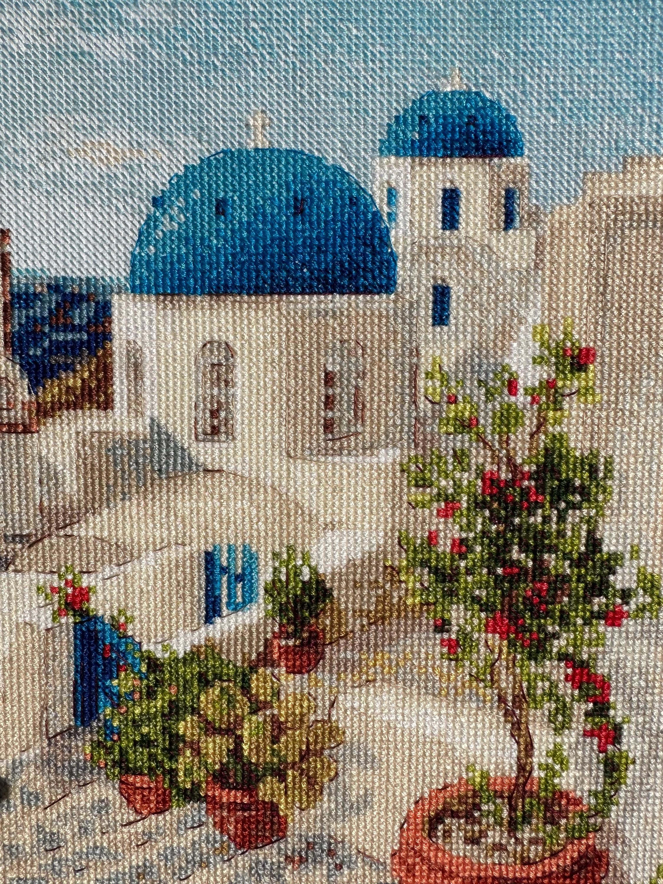 RIOLIS Counted Cross Stitch Kit 1644 Santorini, Embroidery Kit With a ...