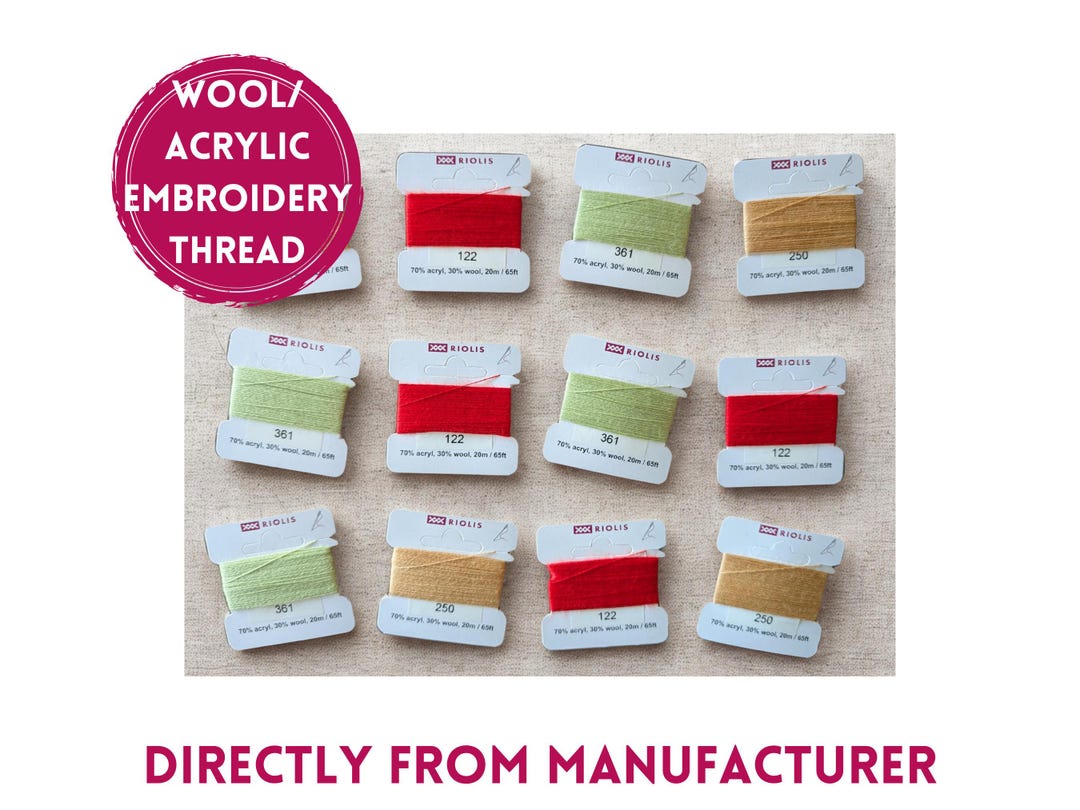 RIOLIS Wool/acrylic Embroidery Thread, Colors SW200 - SW228. Yarn for ...
