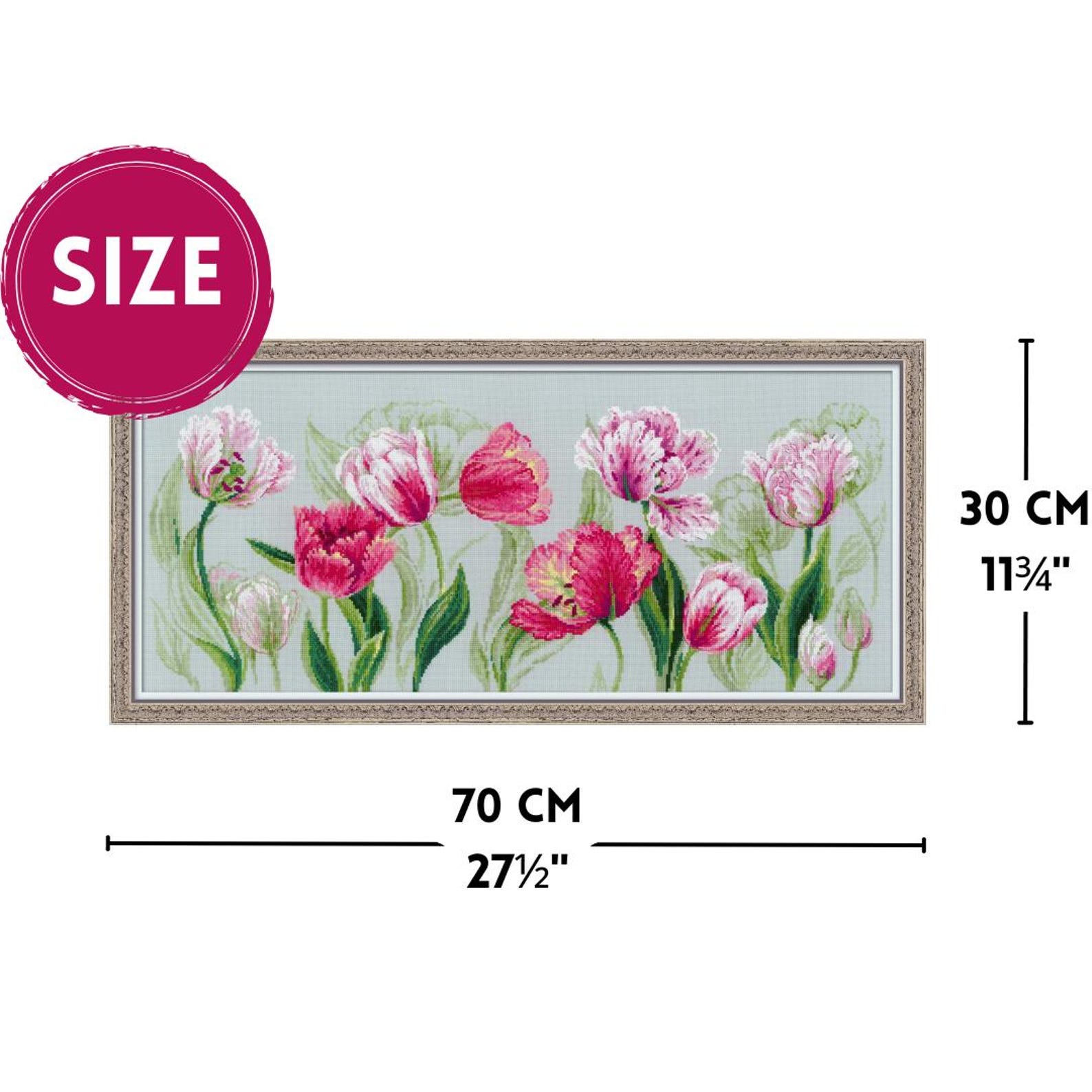 RIOLIS PREMIUM Counted Cross Stitch Kit 100/052 Spring Tulips ...