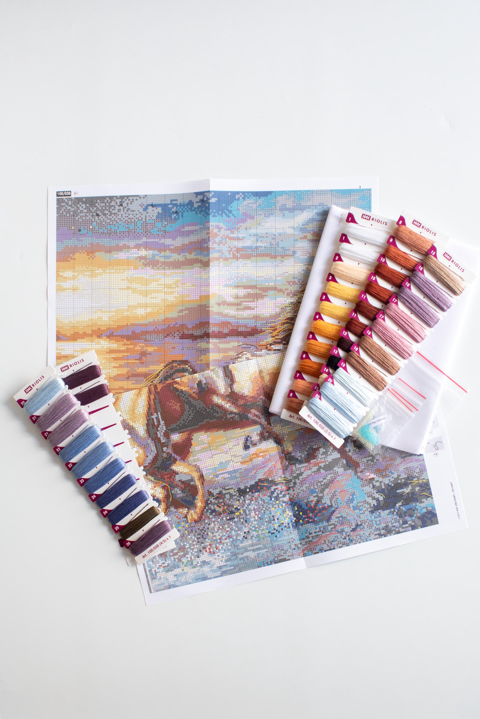 RIOLIS PREMIUM Counted Cross Stitch Kit 100/038 in the Sunset ...