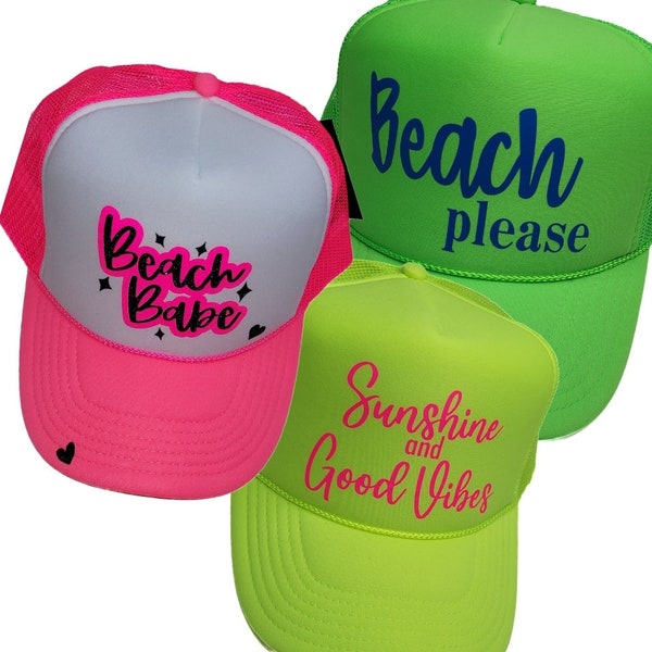 Neon Trucker Hat - Etsy