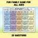 Family Reunion Jeopardy Trivia Game for All Ages - Decades Edition ...