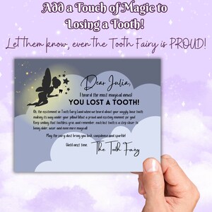 Tooth Fairy Letter to Celebrate First Lost Tooth, Personalized ...