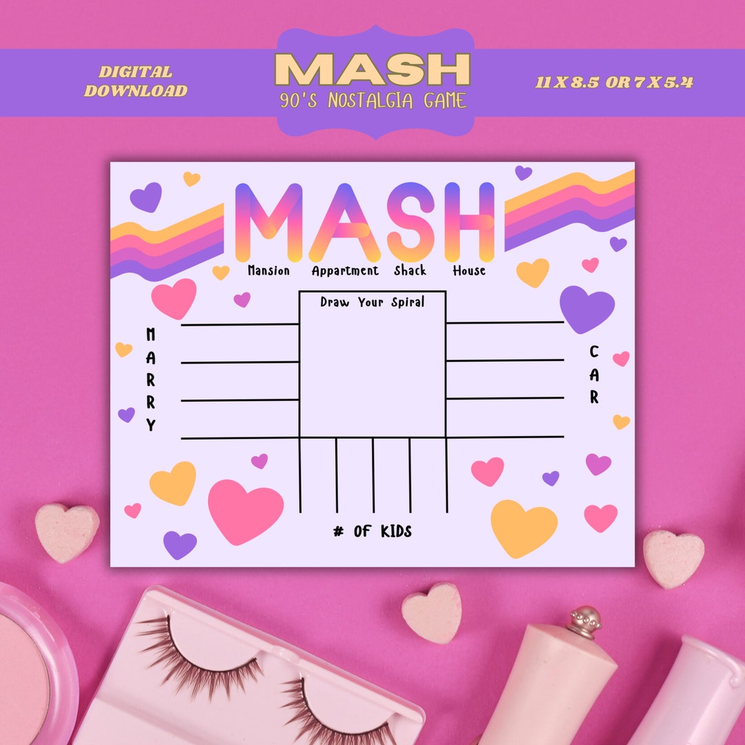 MASH Games for Girls Night Out, Bachelorette Party, Bridal Shower ...