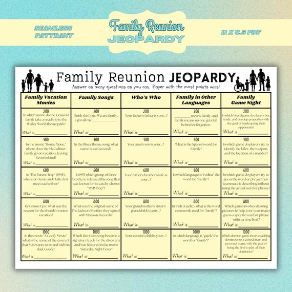 Jeopardy Questions And Answers Printable Printable New Years Trivia