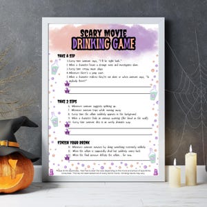 Scary Halloween Movie Drinking Game for Adults– Perfect for Halloween ...