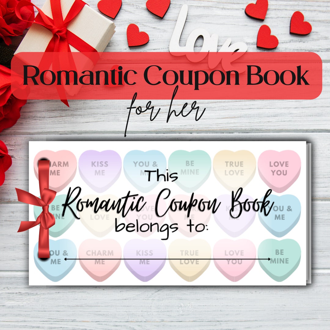 Romantic Love Coupons for Her for Valentines Day or Anniversary, Best ...