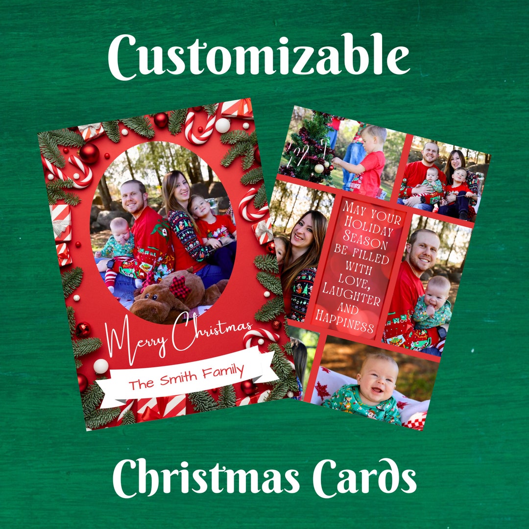 Custom Christmas Cards - Customizable Editable Christmas Card ...