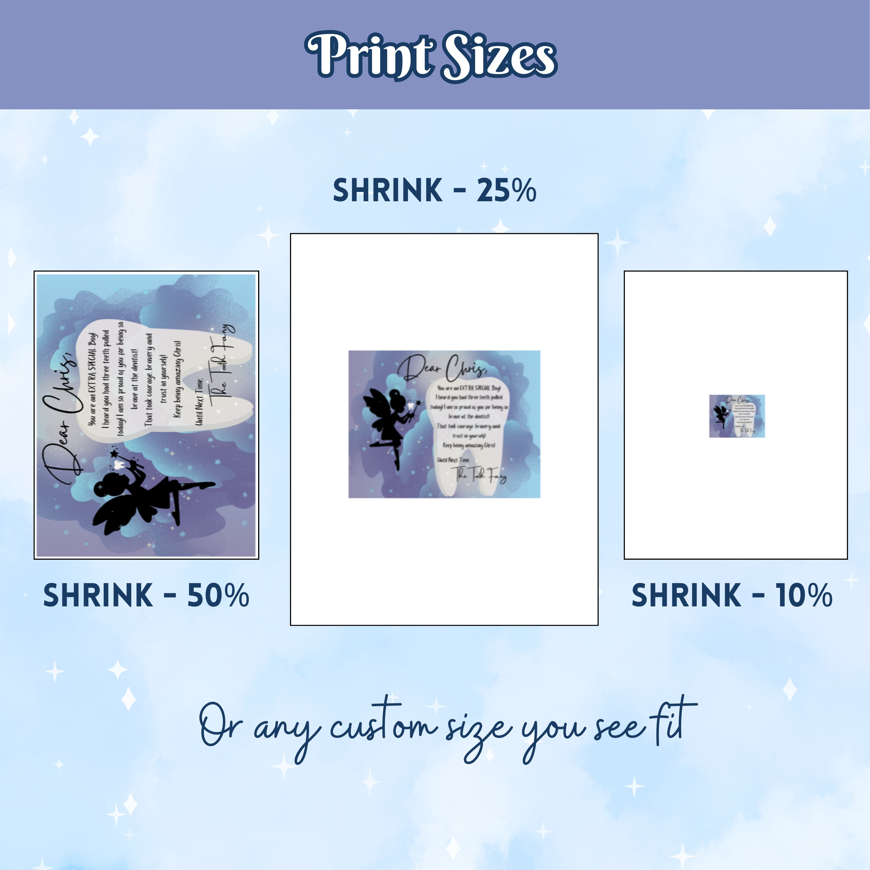 Tooth Fairy Letter First Pulled Tooth Letter From the Tooth Fairy Tooth ...