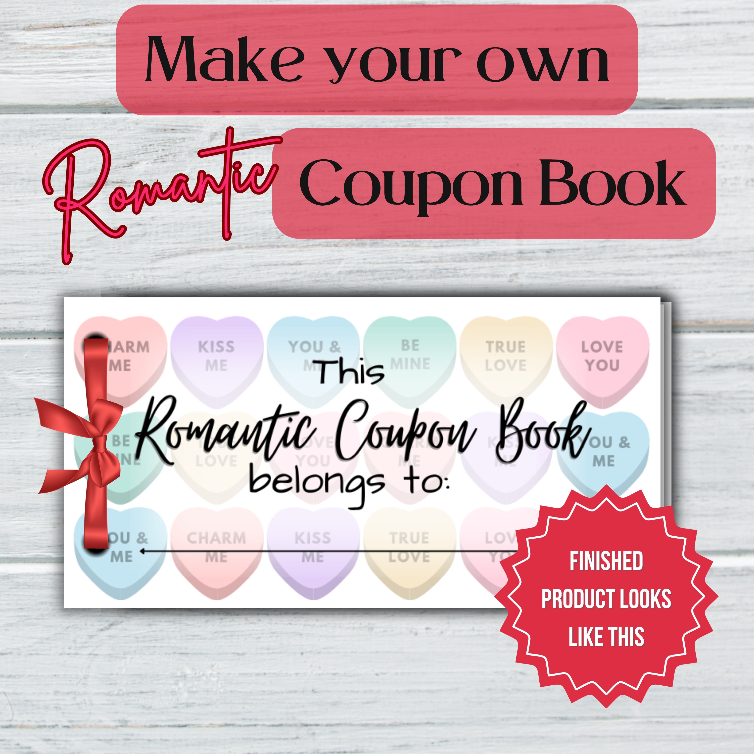 Romantic Love Coupons for Her for Valentines Day or Anniversary, Best ...