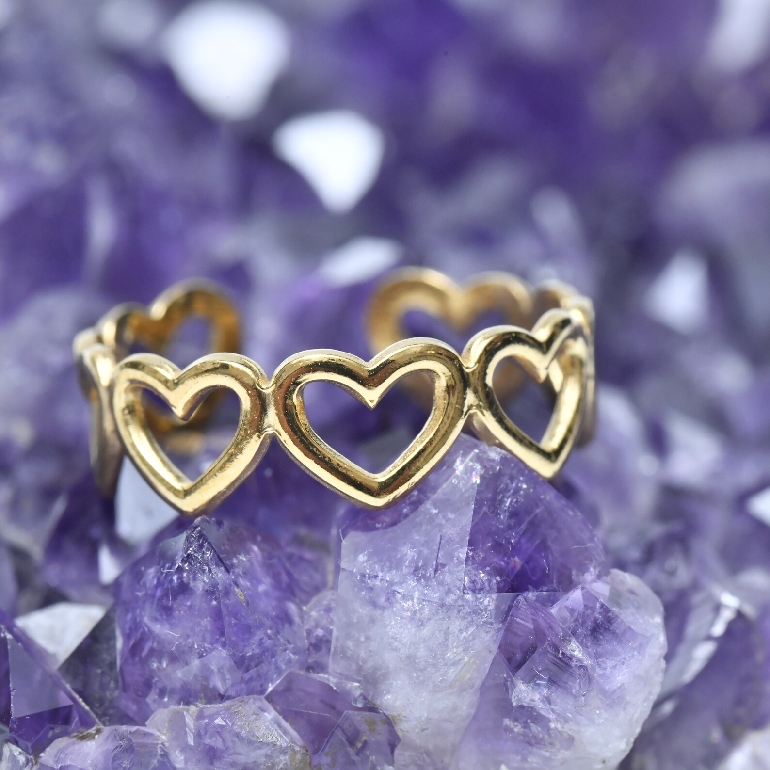 Interlocking Hearts Ring,heart Ring,18k Gold,sterling Silver,love ...