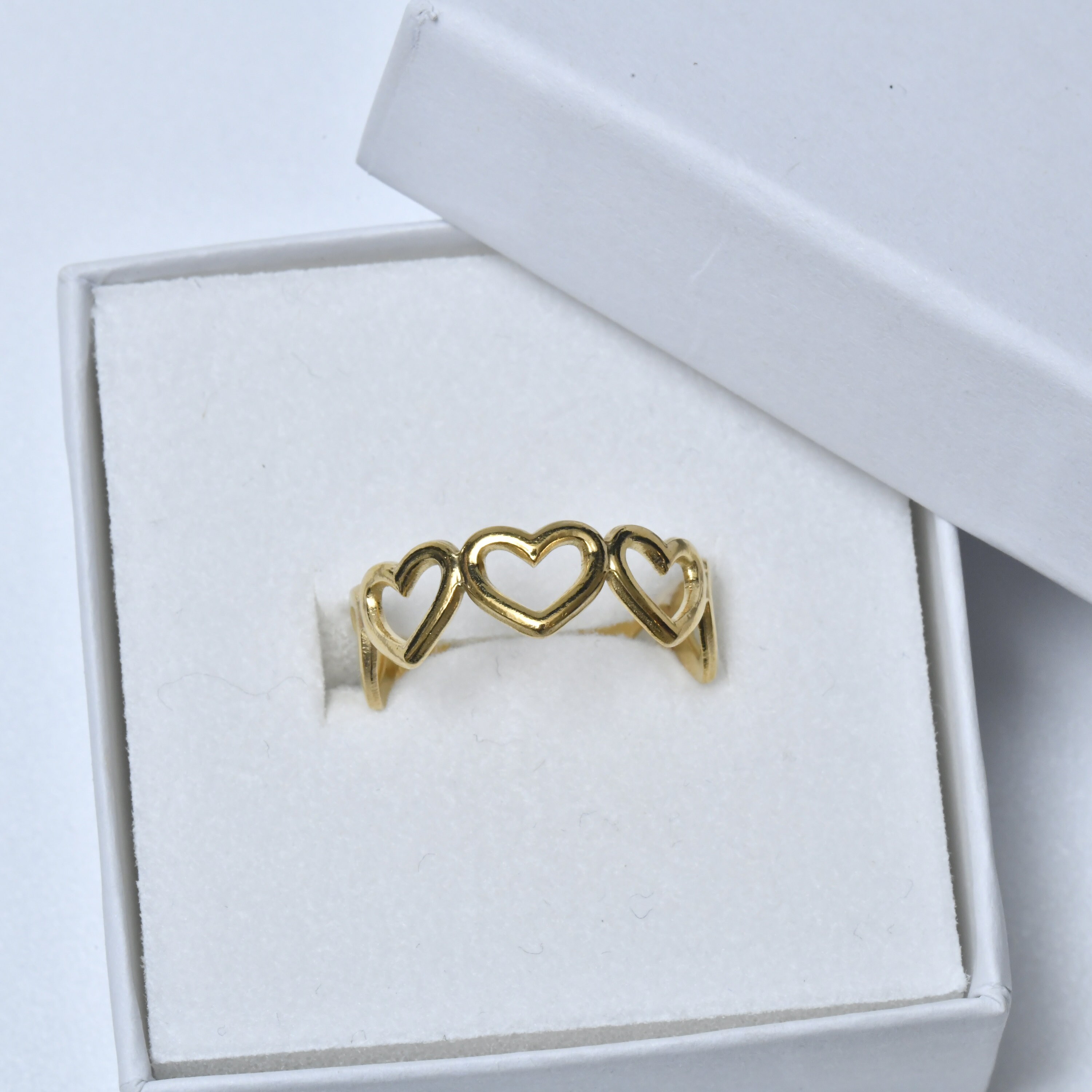 Interlocking Hearts Ring,heart Ring,18k Gold,sterling Silver,love Jewelry,minimalist Ring,gift ...