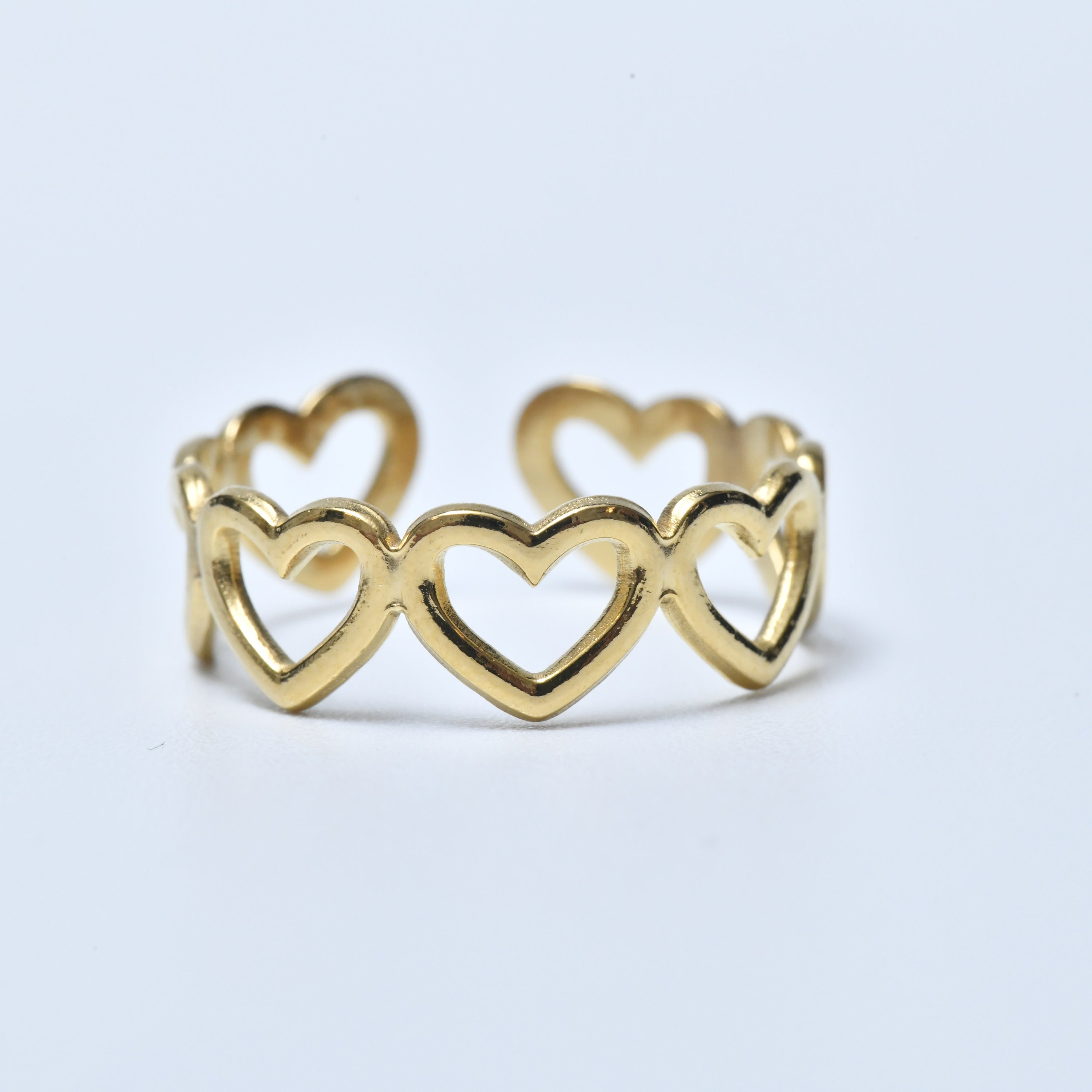 Interlocking Hearts Ring,heart Ring,18k Gold,sterling Silver,love Jewelry,minimalist Ring,gift ...