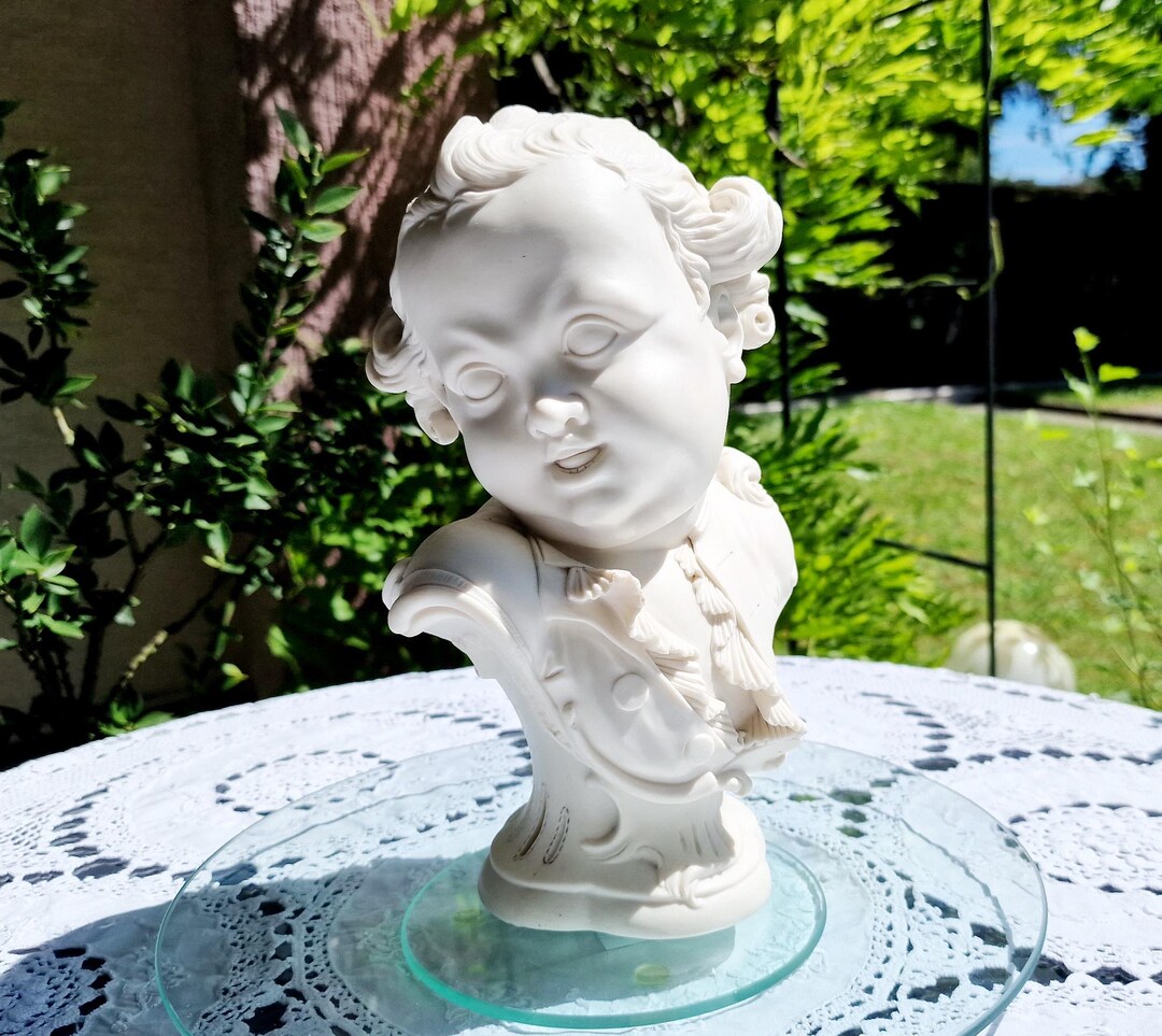 Young Boy's Bust - Bisque Biscuit Porcelain - Nymphenburg Not Stamped ...