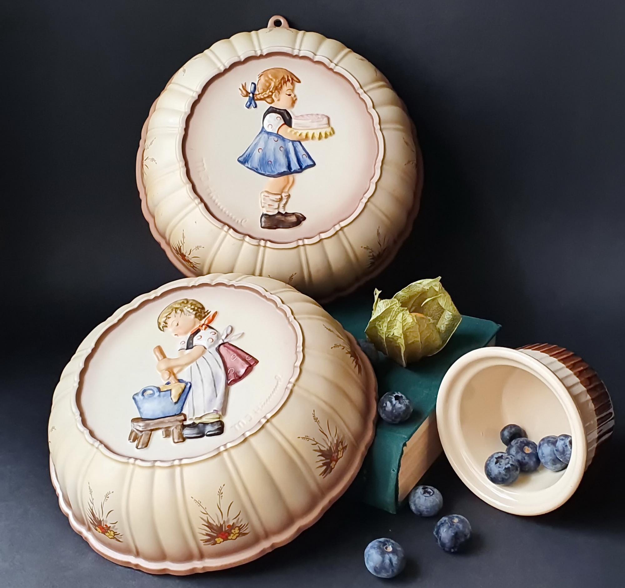 Rare Vintage Goebel Hummel Cake Baking Mold - Hand Painted - Made in ...