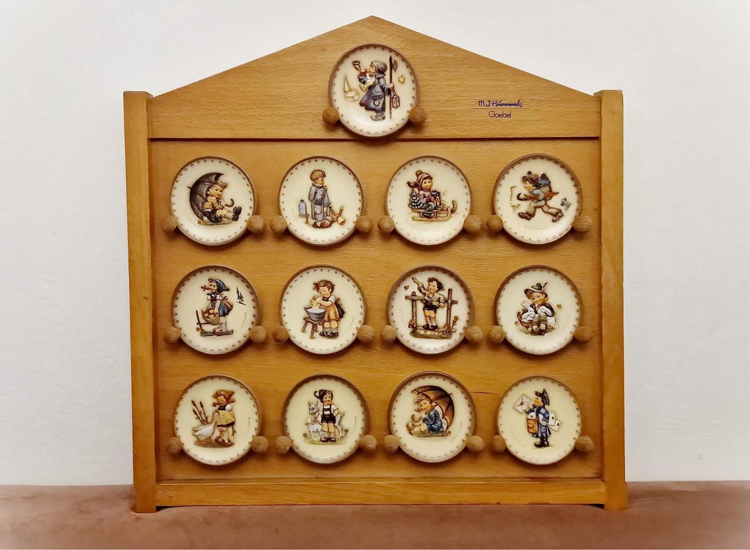 Vintage MJ Hummel Set of 13 Miniature Plates (8cm) - Goebel - Made in ...