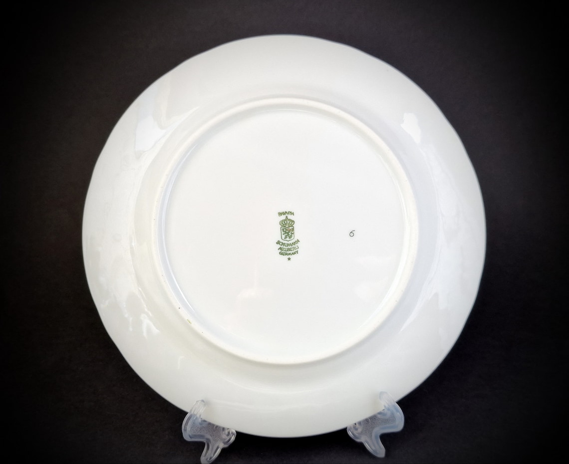 1960s Schumann Bavaria Plate empress Dresden Flowers Pattern Dessert ...