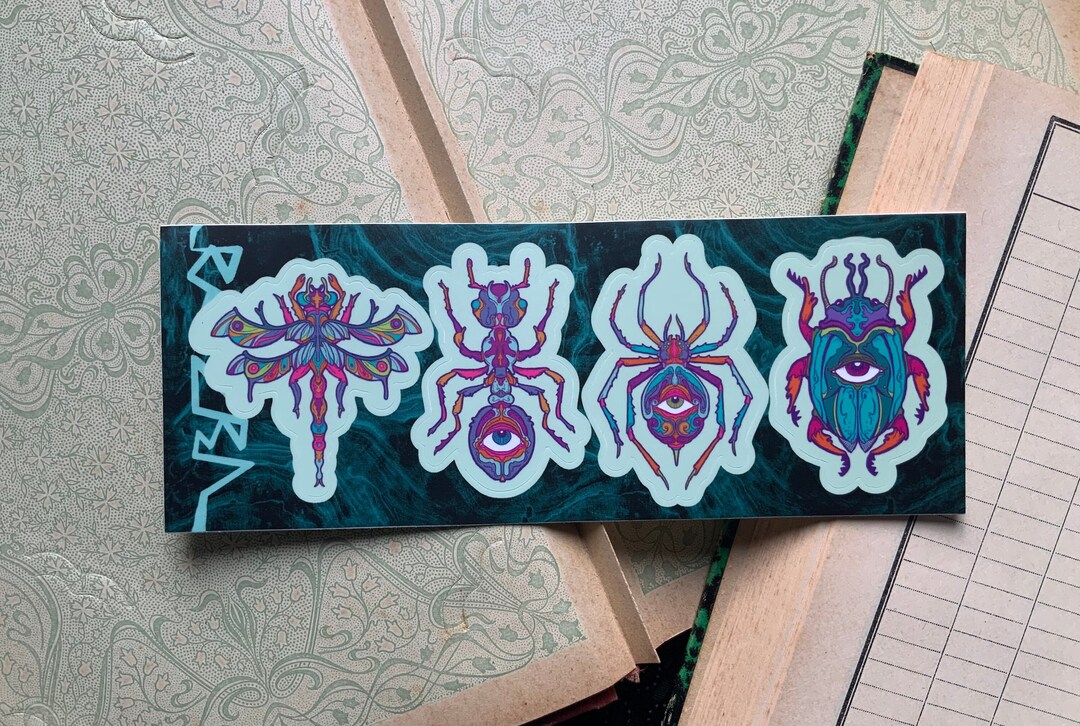 Insect Sticker Sheet, Psychedelic Sticker Sheet, Original Stickers - Etsy