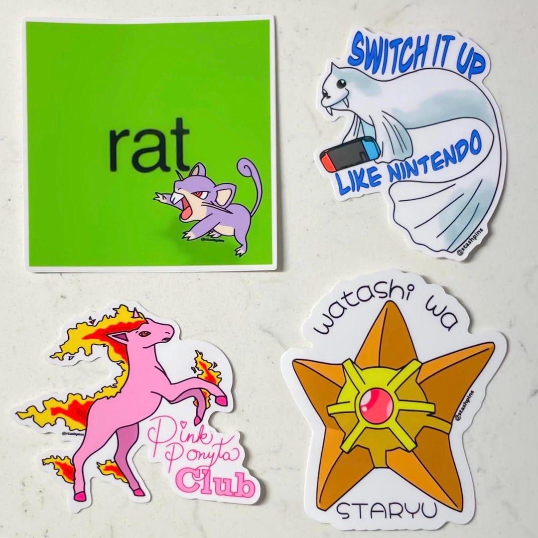 Pokepop Stickers - a Vinyl Sticker Collection. - Etsy