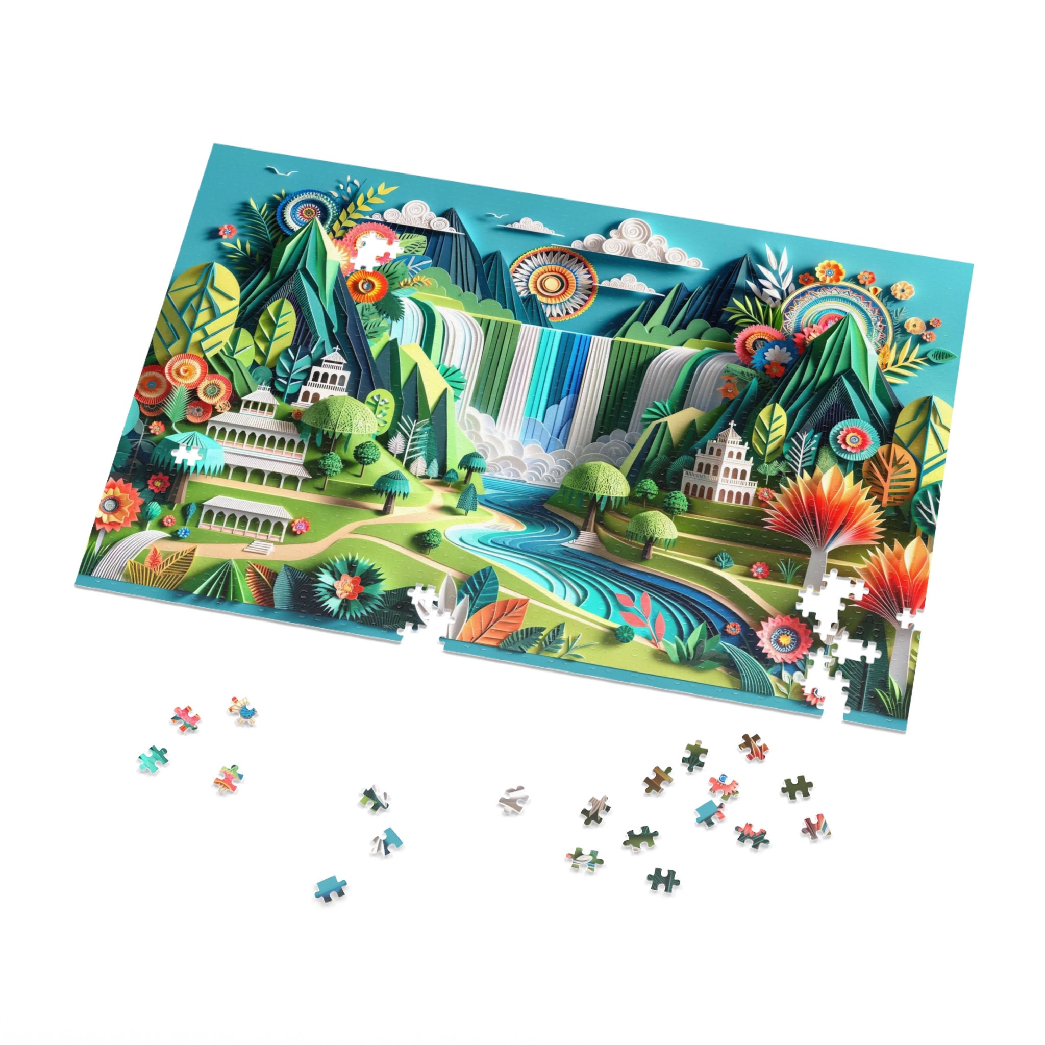 Puzzle, Huasteca Potosina, Mexico Inspired Jigsaw Puzzle, Unique Jigsaw ...