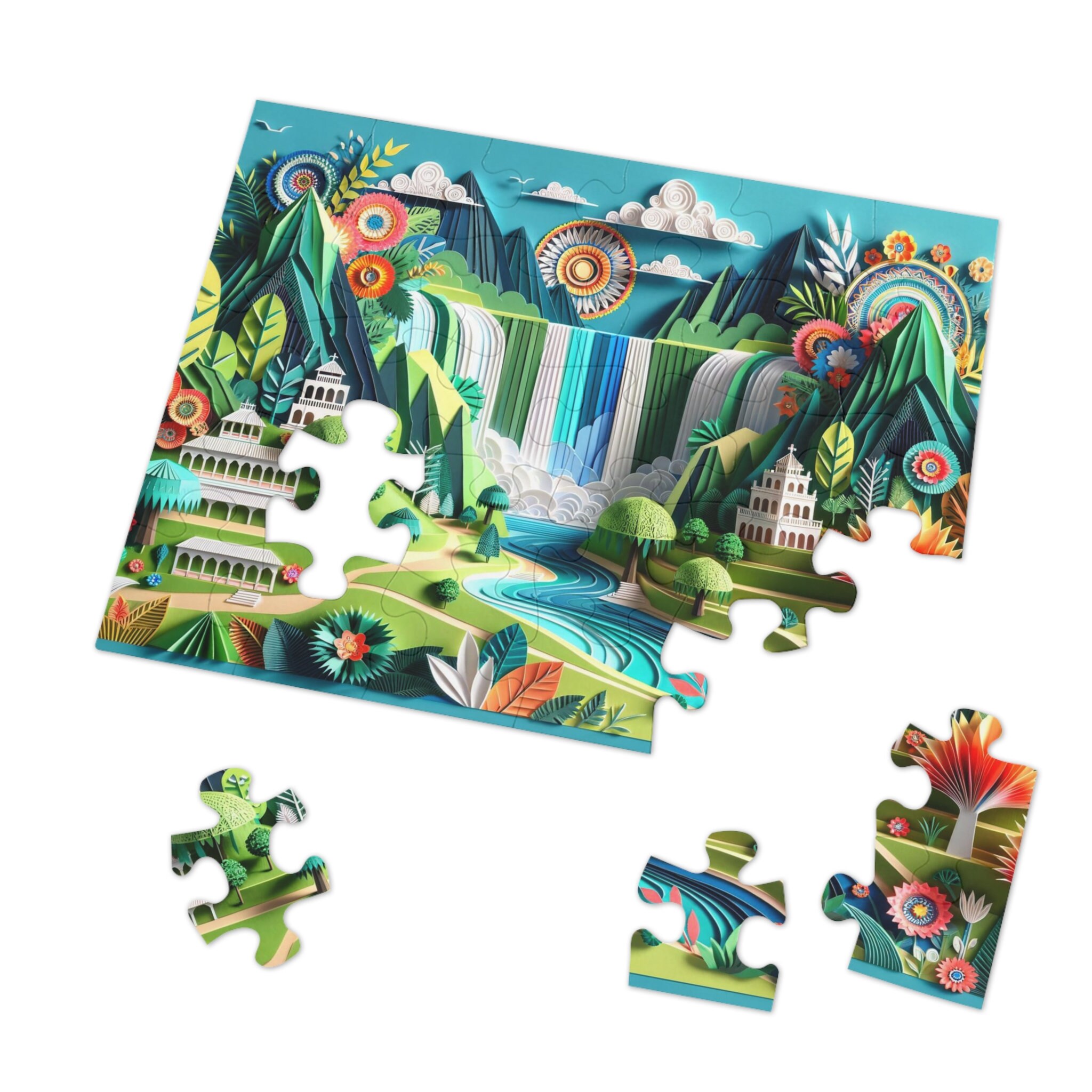 Puzzle, Huasteca Potosina, Mexico Inspired Jigsaw Puzzle, Unique Jigsaw ...