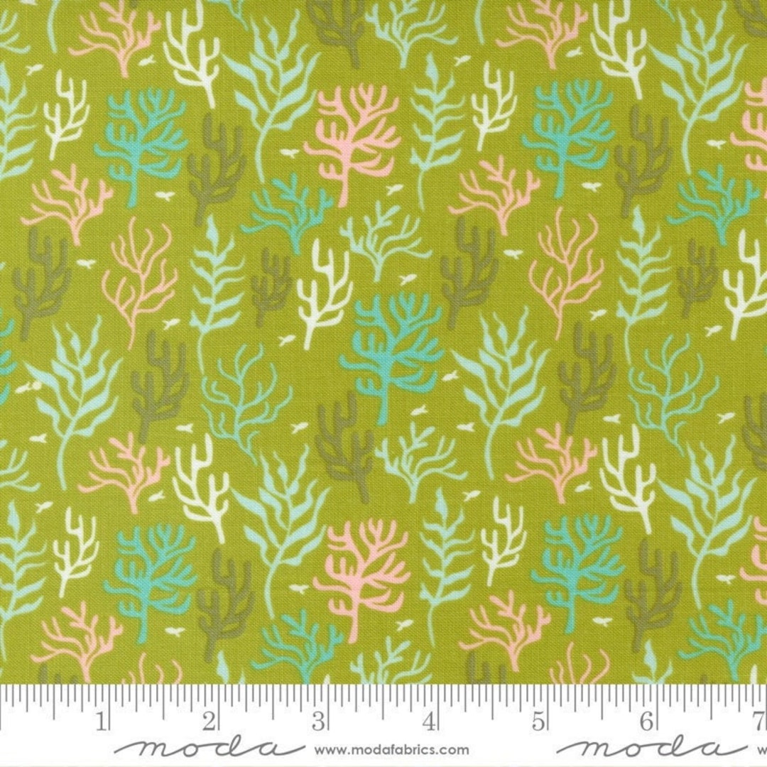 The Sea & Me Coral Garden Seaweed Kelp by Stacy Iest Hsu for Moda ...