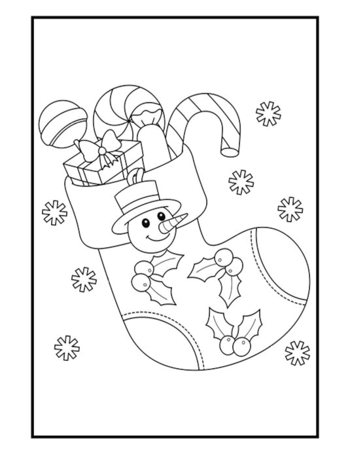 Christmas Printable Activity Book for Kids Christmas Coloring Page for ...