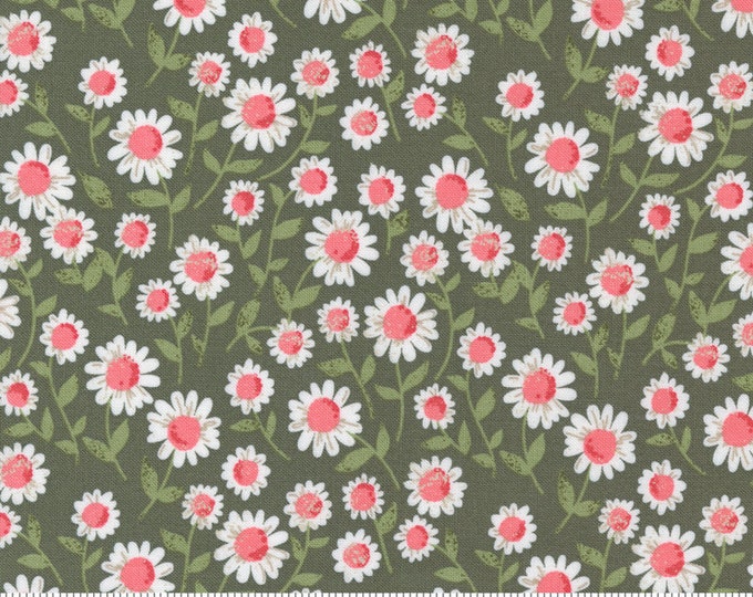Love Note Sweet Daisy Small Floral Olive by Lella Boutique for Moda ...
