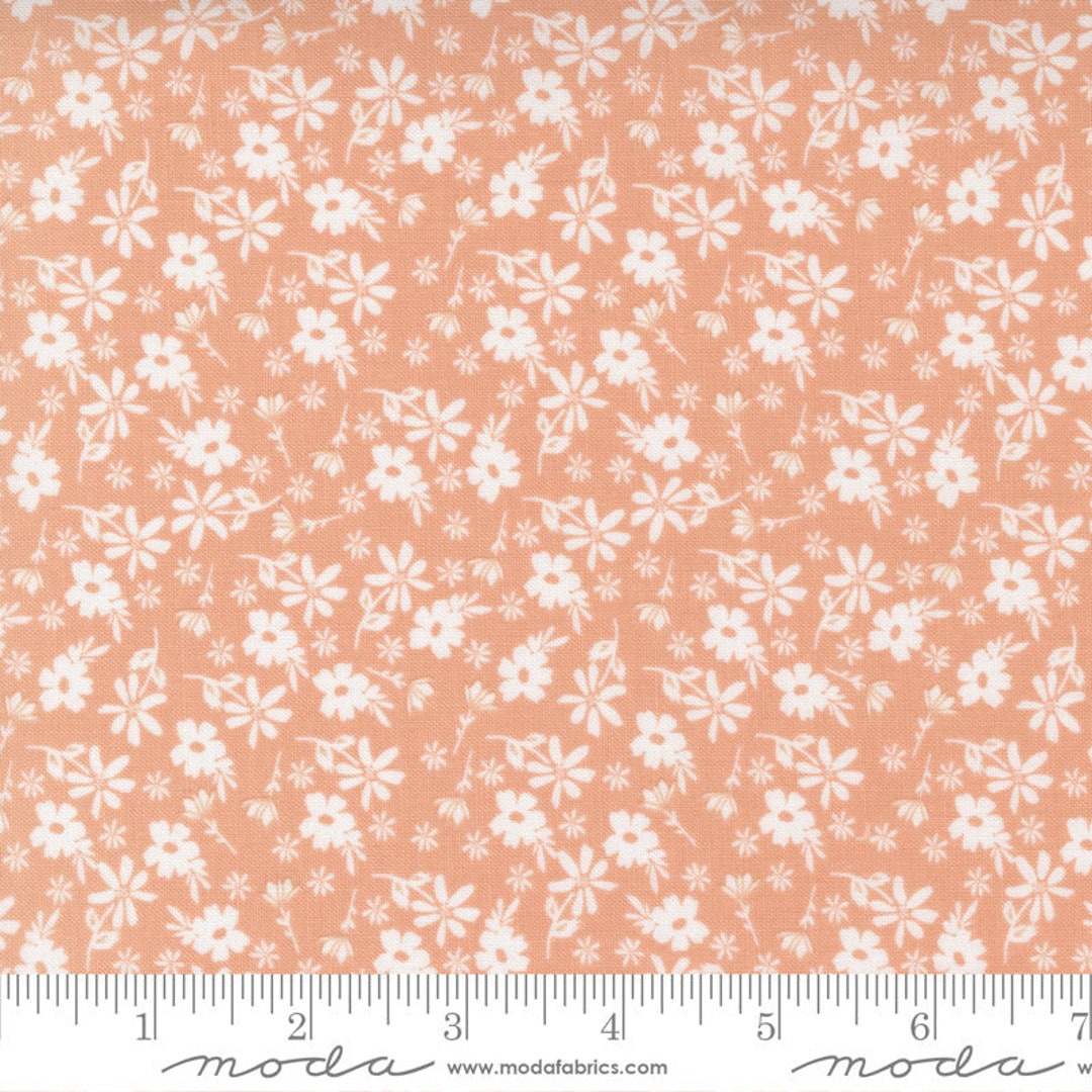 Emma Blossom Peach by Sherri and Chelsi for Moda Fabrics 37631 12, 1/2 ...