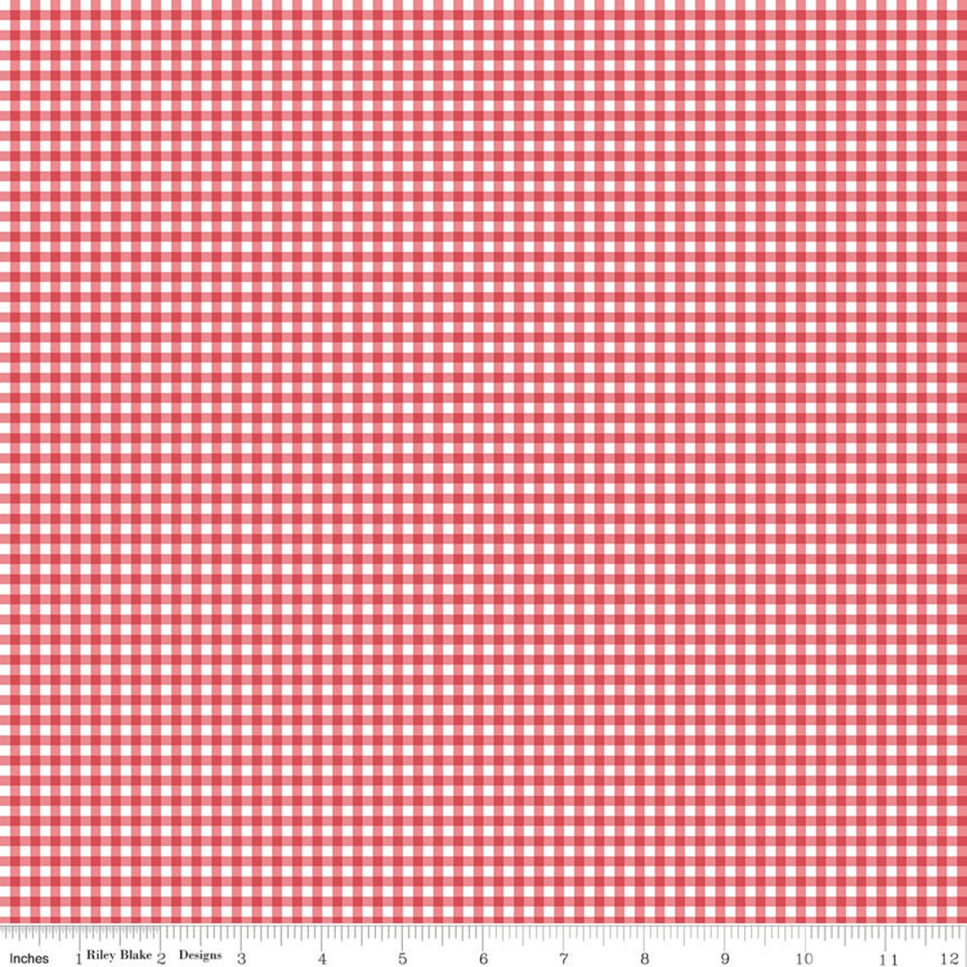 Gone Glamping Gingham Red by Lori Whitlock for Riley Blake Fabrics ...