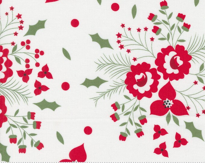 Starberry Holiday Rose Florals off White by Corey Yoder of Moda Fabrics ...