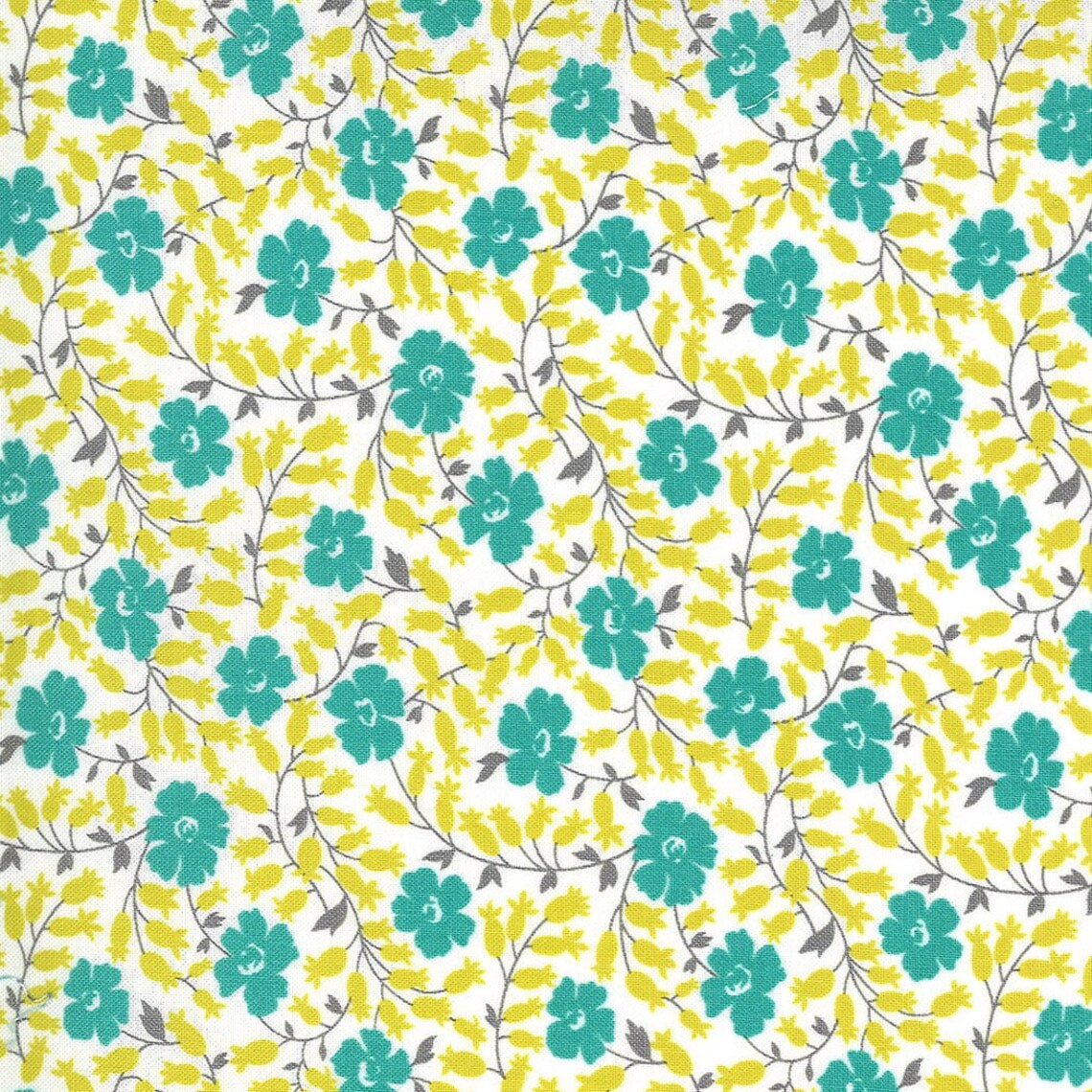 Flowers for Freya Flower Bed Cloud Pond by Linzee Kull Mccray for Moda ...