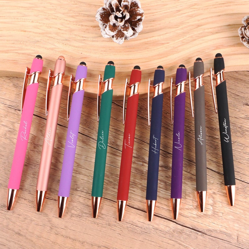 Engraved Custom Pens, Stylus Pen, Wedding Favour Gift, Metal Pens With ...