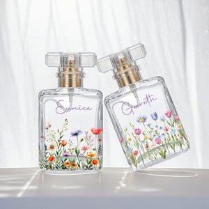 Personalized Glass Perfume Bottle, Custom Wedding Gift for Mother of ...