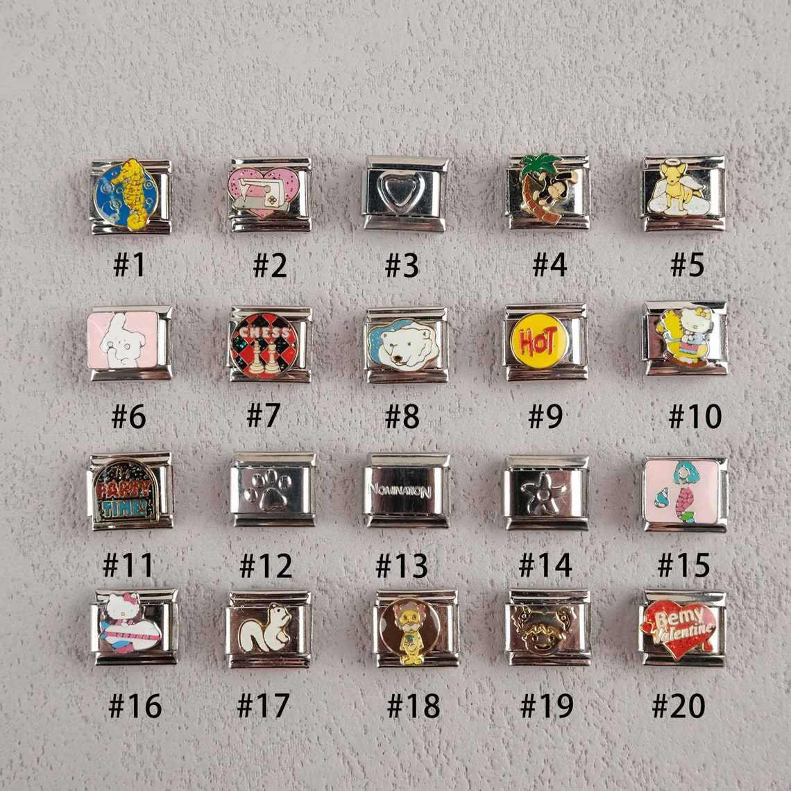 Italian Charm Bracelet, Mystery Vintage Italian Charms, Custom Italian ...