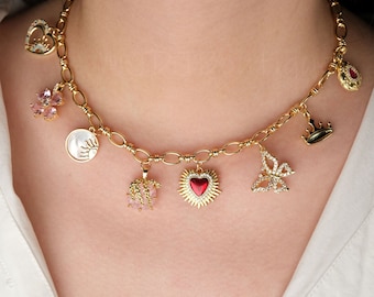 Charm Necklaces - Etsy UK