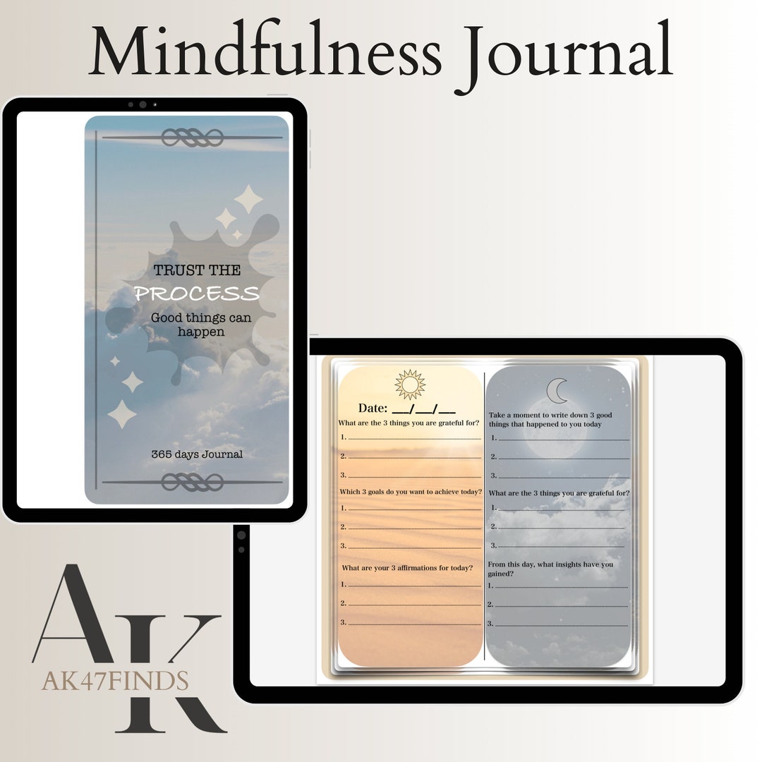 Digital Mindfulness Journal Daily Gratitude Journal for Ipad, Goodnotes ...
